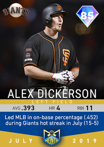 Monthly Awards Alex Dickerson - MLB The Show 22 - ShowZone