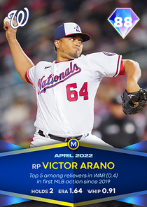 Monthly Awards Victor Arano - MLB The Show 22 - ShowZone