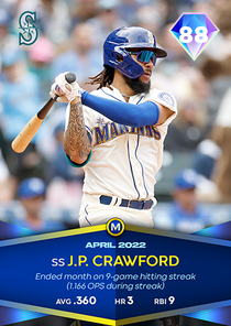 Monthly Awards J.P. Crawford - MLB The Show 22 - ShowZone