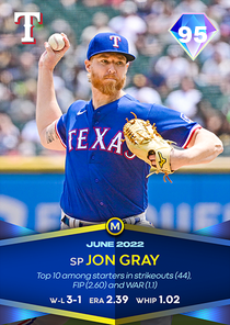 Monthly Awards Jon Gray - MLB The Show 22 - ShowZone