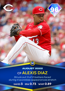 Monthly Awards Alexis Diaz - MLB The Show 22 - ShowZone