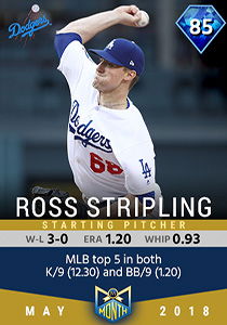 Ross Stripling - MLB The Show 18 - Monthly Awards - 85 OVR - ShowZone