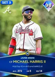 Michael Harris II - MLB The Show 23 - Monthly Awards - 98 OVR - ShowZone