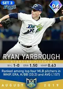 Ryan Yarbrough - MLB The Show 23 - Monthly Awards - 94 OVR - ShowZone