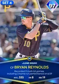 Bryan Reynolds - MLB The Show 23 - Monthly Awards - 97 OVR - ShowZone