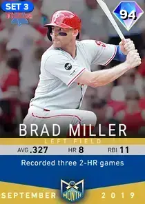 Brad Miller - MLB The Show 23 - Monthly Awards - 94 OVR - ShowZone