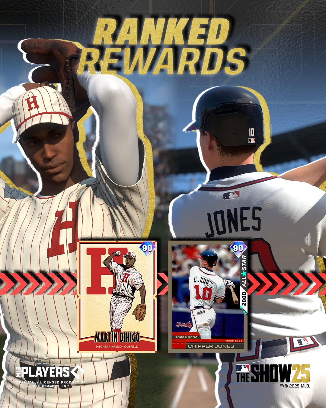 MLB The Show 25: Chipper Jones, Martin Dihigo New Ranked Rewards - ShowZone